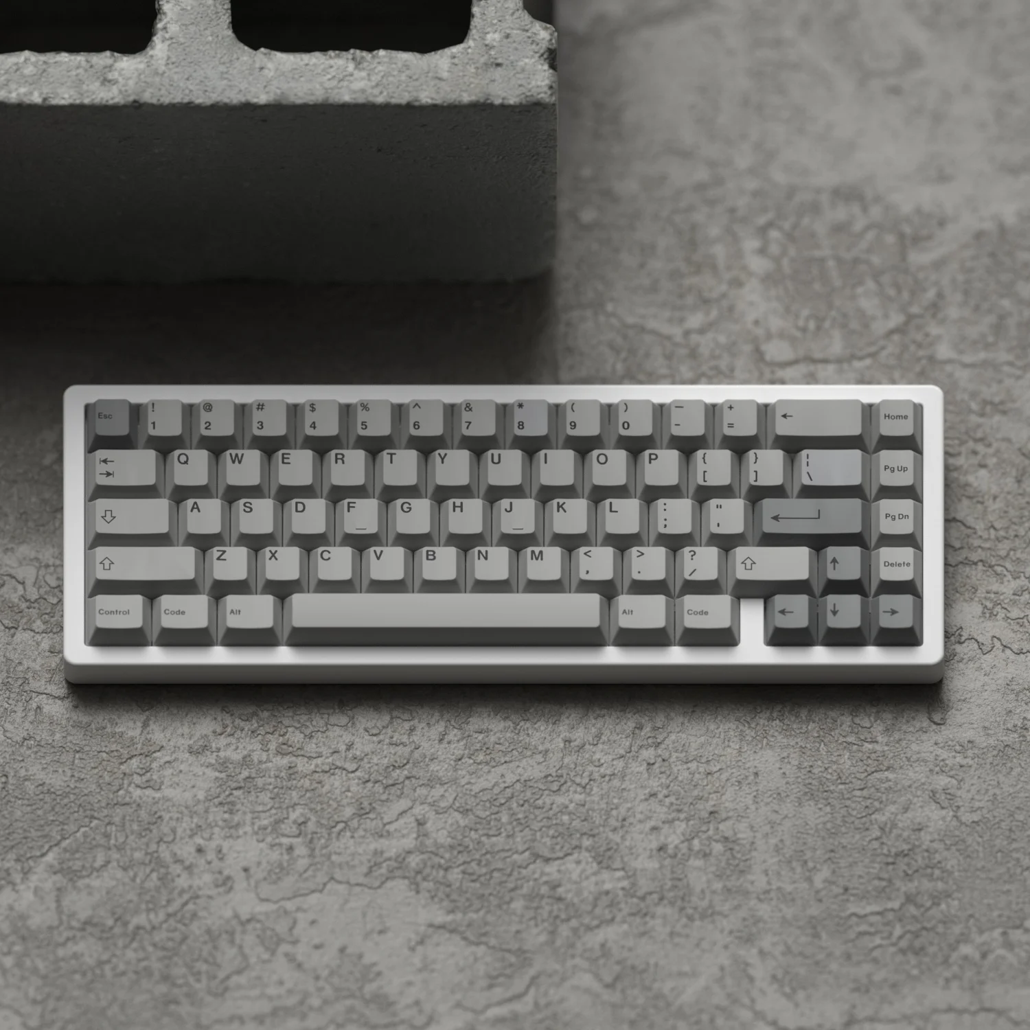 JKDK Simple Grey Keycap Cherry Profile PBT Dye Subbed Key Caps For ...
