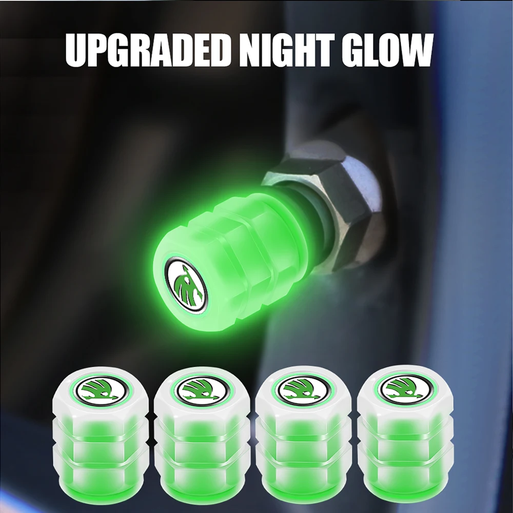Car-Fluorescent-Valve-Cover-Bonnet-Tire-Glow-At-Night-Dust-proof-Gas ...