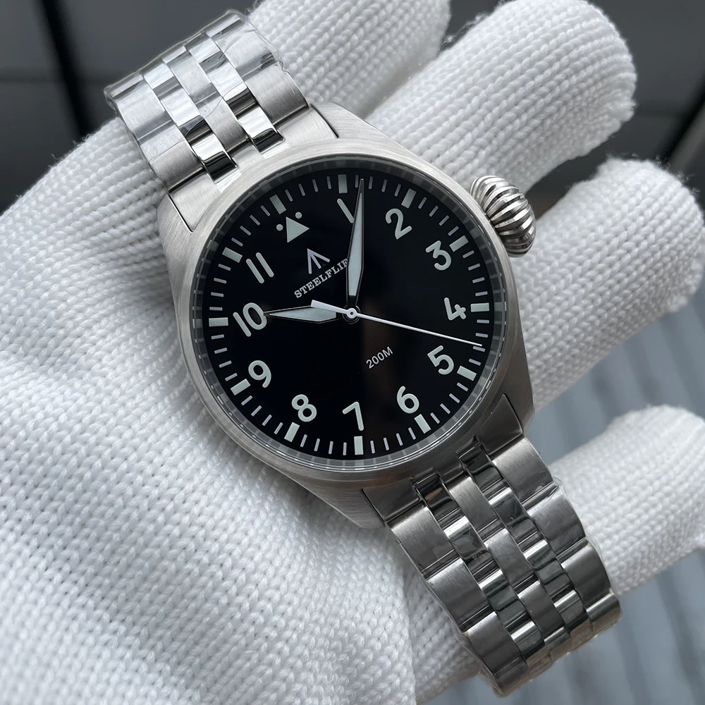 STEELFLIER-Official-SF743-Quartz-Pilot-VH31-Steel-Strap-Onion-Crown ...