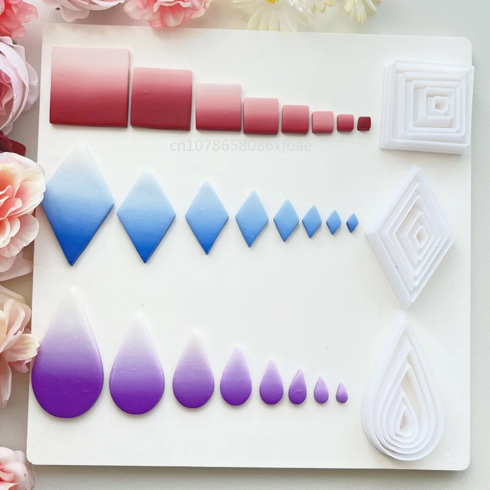 7PCS-SET-Square-Diamond-Round-Drip-Shape-Polymer-Clay-Cutter-European ...