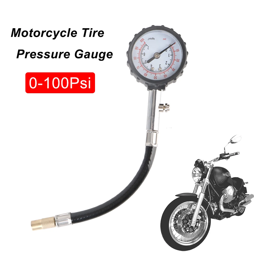 Motorcycle-Tire-Pressure-Gauge-0-100PSI-Monitor-Analog-Meter-High ...