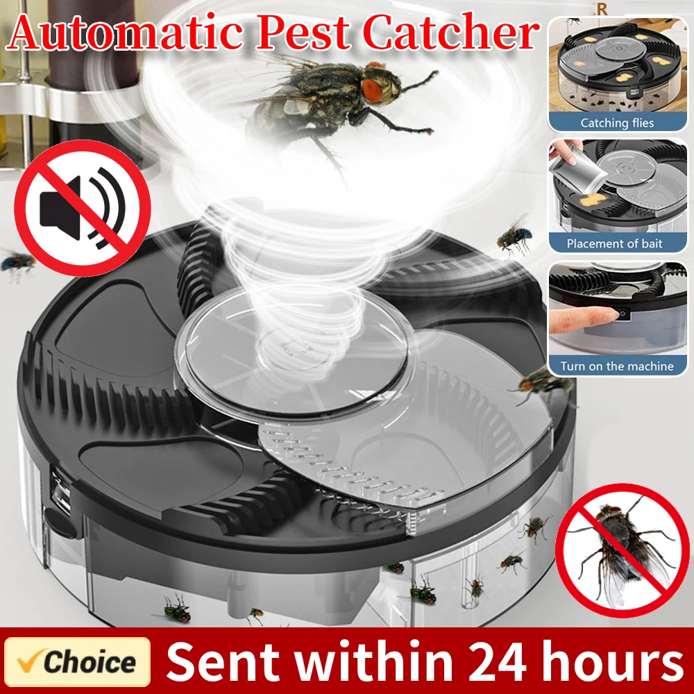 Automatic-Fly-Catcher-USB-Rechargeable-Plug-In-1200mAh-Physical-Fly ...