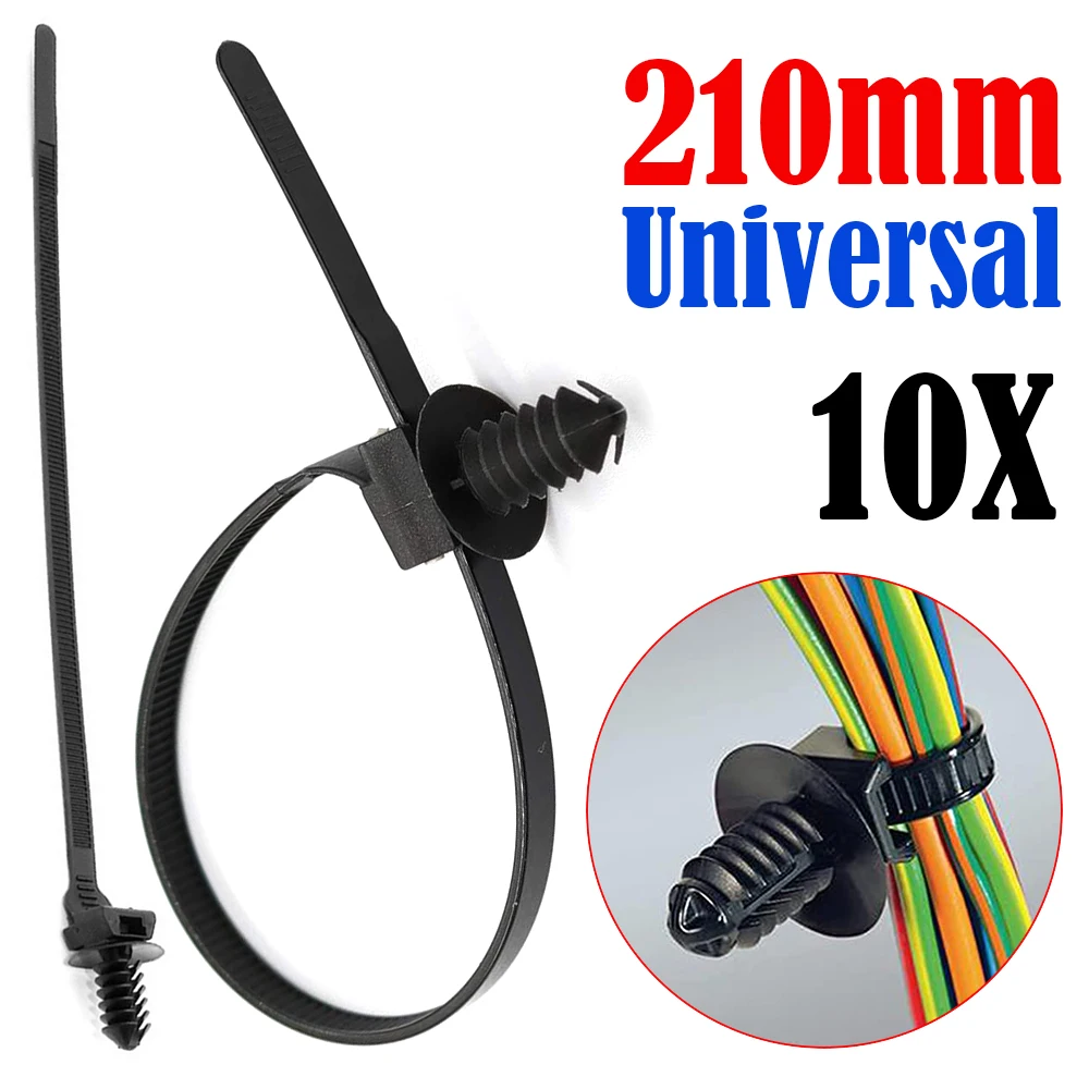 10pcs-Universal-Car-Cable-Zip-Ties-210mm-Cars-Mount-Wire-Tie-Clips-For ...