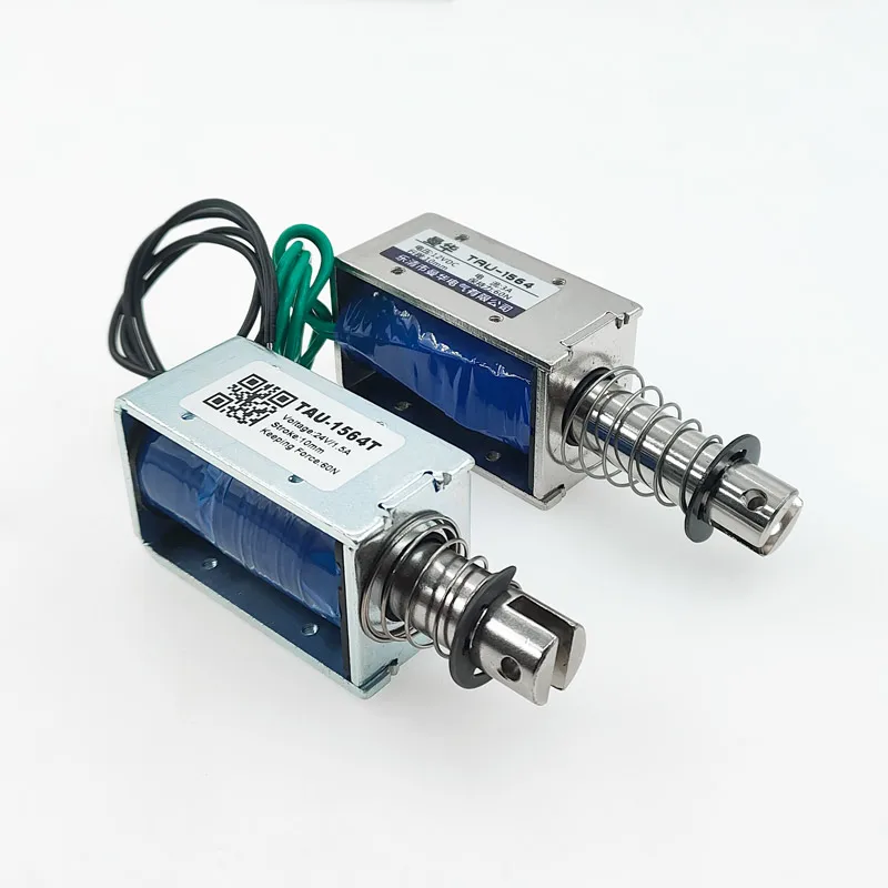 Electroimán de marco de solenoide de tracción y empuje, 12V, 24V CC, imán eléctrico 60N, stoke ...