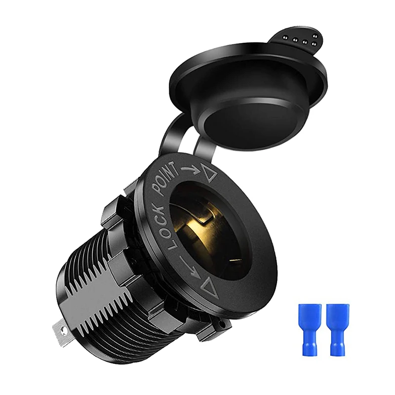 12V-24V-Car-Cigarette-Lighter-Socket-Waterproof-Marine-ATV-RV-Cigarette ...