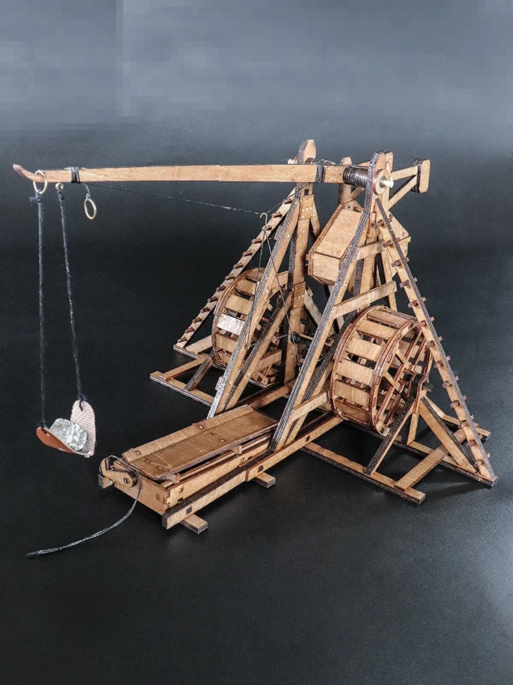 European ancient chariot runner counterweight catapult assembly DIY ...