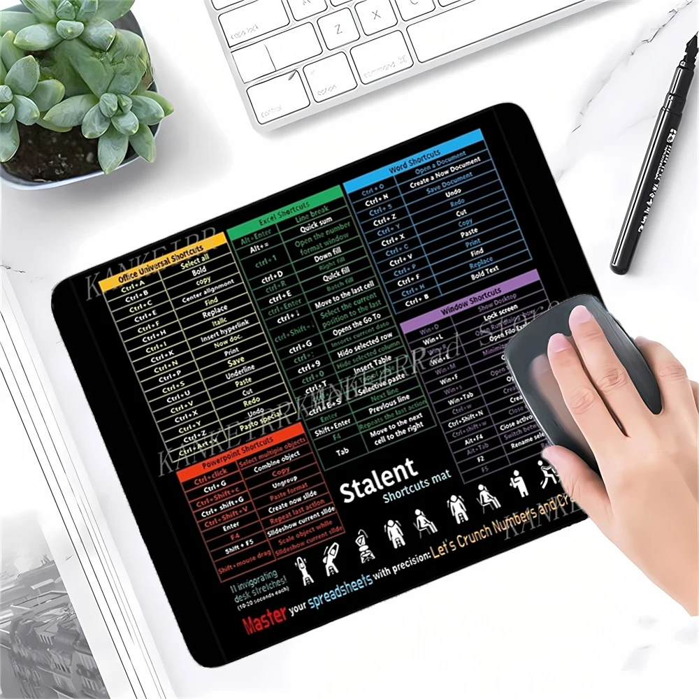 Commands Small Mouse Pad Excel Shortcuts Keys Mousepad for Office and ...