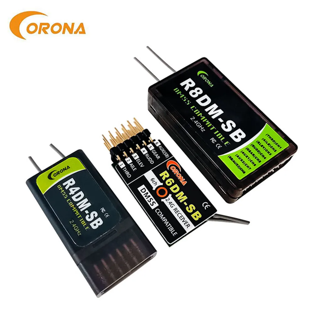 Corona-R4DM-SB-R6DM-SB-R8DM-SB-2-4G-4CH-JRDMSS-Compatible-Receiver-w-S ...