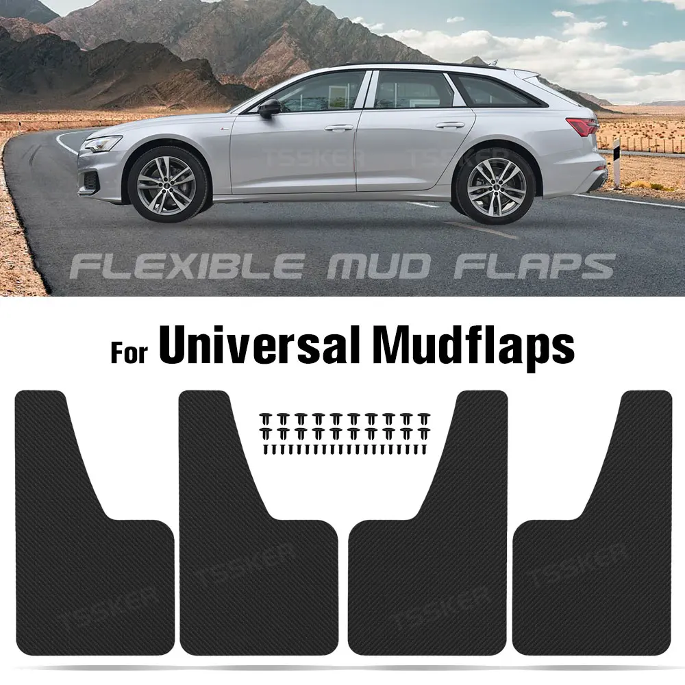 Mudguards Carbon Fiber Effect Front Rear Set Universal Mud Flaps Splash ...