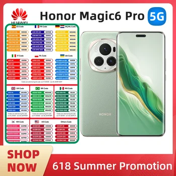 HONOR-Smartphone Magic 6 Pro, Snapdragon 8, Gen3, octa-core, batería de 5600Mah, carga rápida de ...