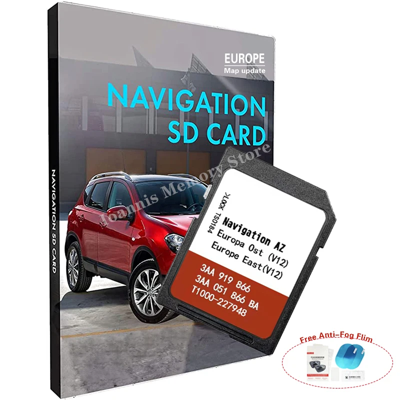 Ost Navigation AZ V12 RNS315 East Europe SD Card For VW Maps Nav Update ...