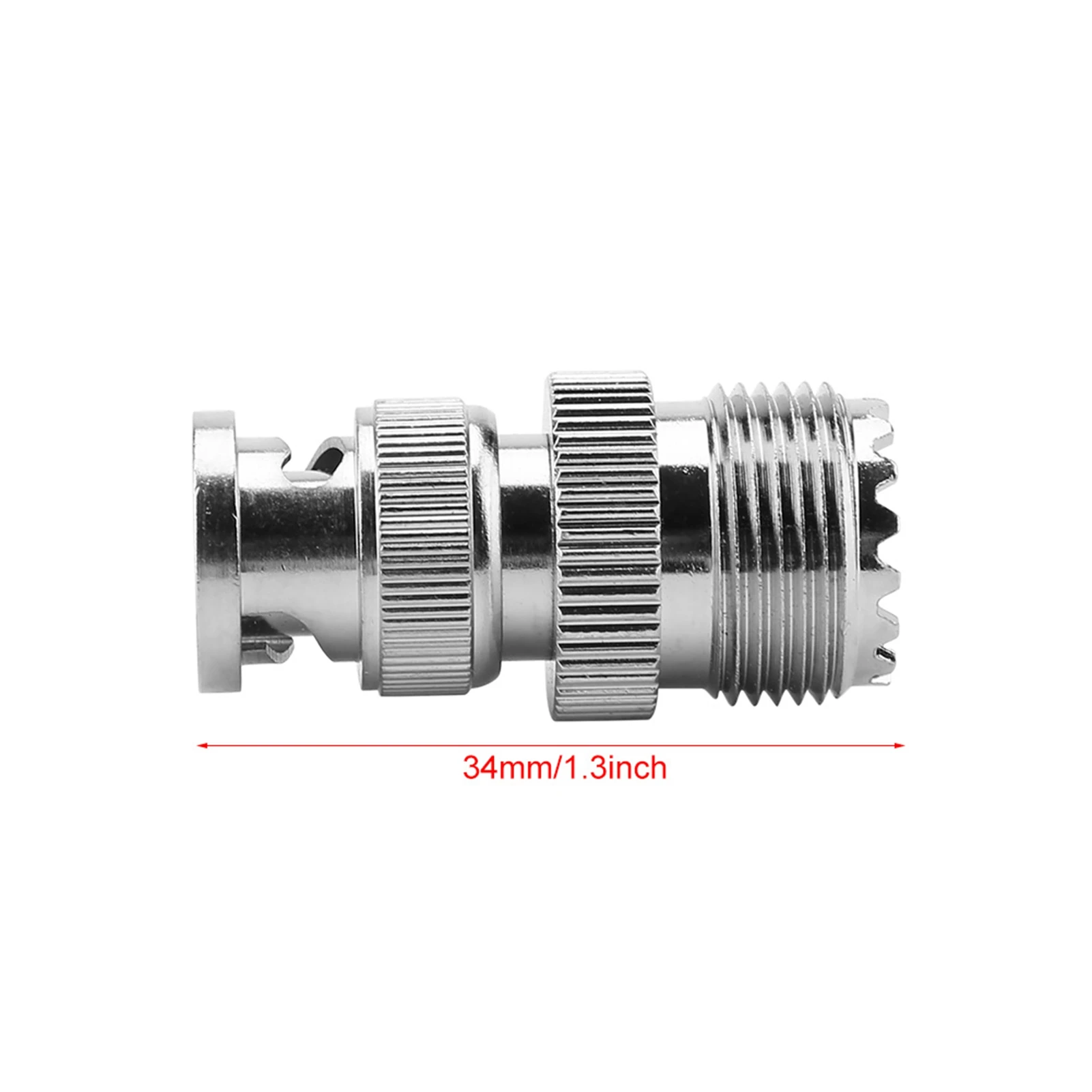 2pcs BNC Male Plug to UHF SO239 PL-259 Female Jack RF Coaxial Adapter ...