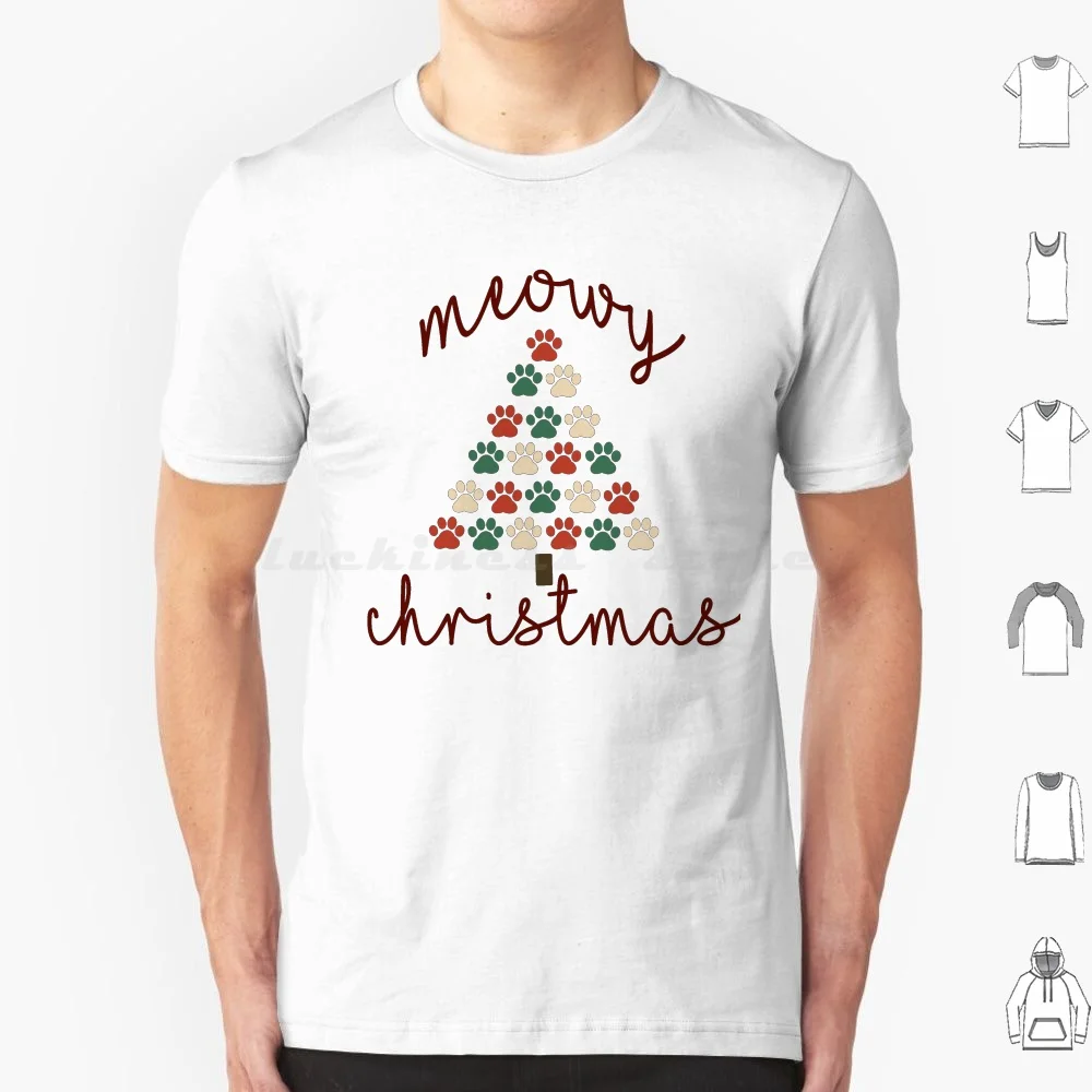 Meowy Christmas T Shirt Big Size 100% Cotton Christmas Christmas Time ...