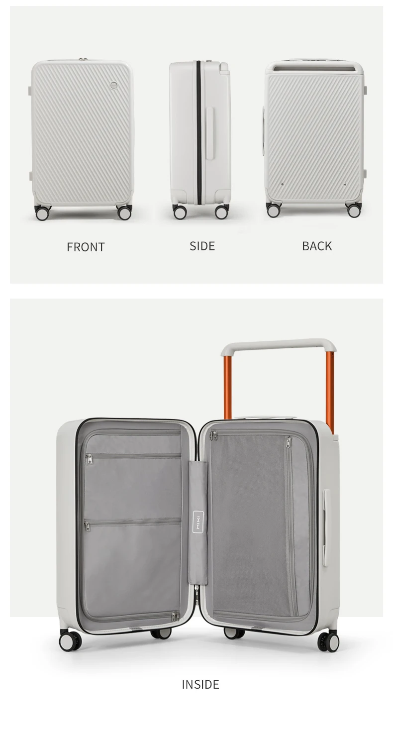 Mixi Gorgeous Wide Handle Suitcase 24" Travel Luggage Rolling Wheels ...