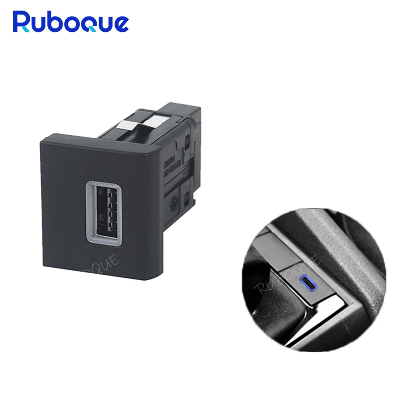 1PC-Car-Charger-Socket-Dual-USB-PD-Type-C-Charging-Outlet-Power-Adapter ...