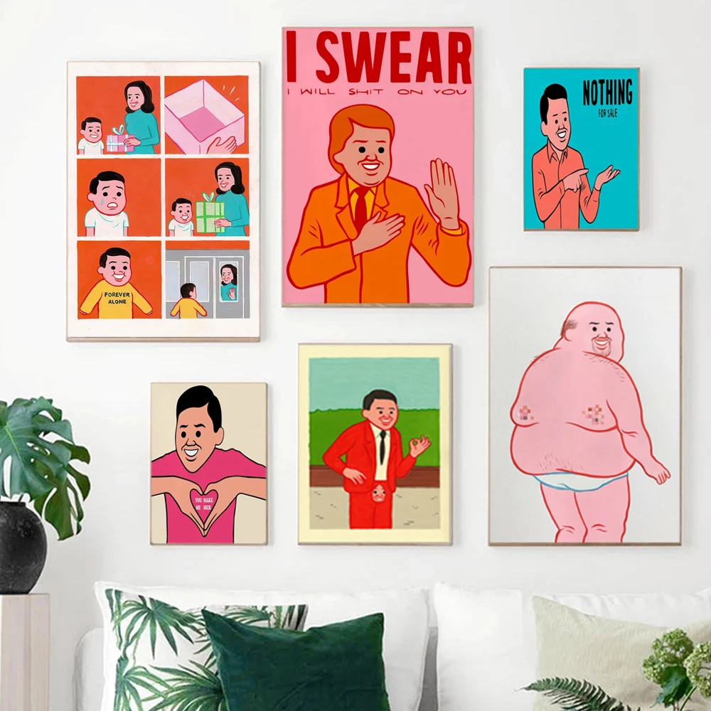 Joan-Cornella-Irony-Painting-You-Make-Me-Sick-Contemporary-Funny-Wall ...