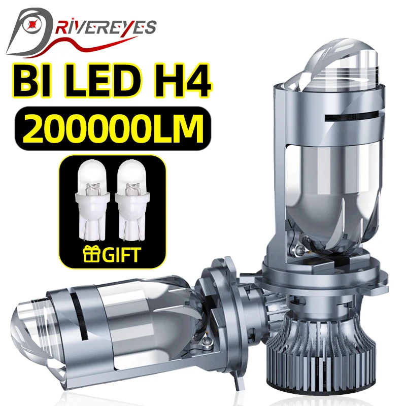 540W 200000LM H4 Bi LED Mini Projector Lens Car Headlight Bulb Motorcycle STG PTF Dual Beam ...