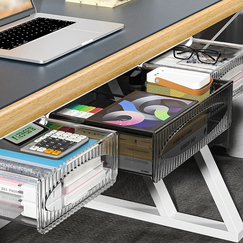 Under-Table-Drawer-Storage-Box-Hidden-Self-Adhesive-Drawer-Storage-rack ...
