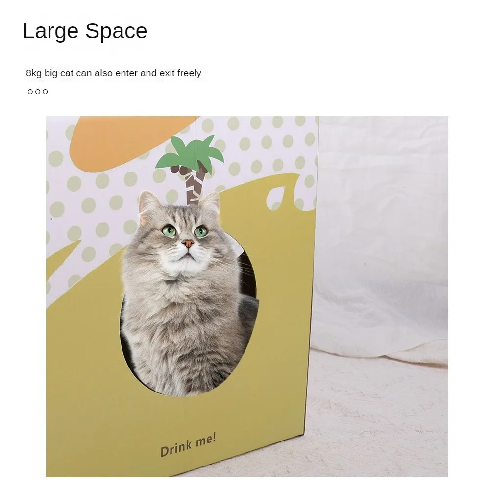 Milk Carton Cat Scratching Board House Grinding Claws Corrugated Paper ...