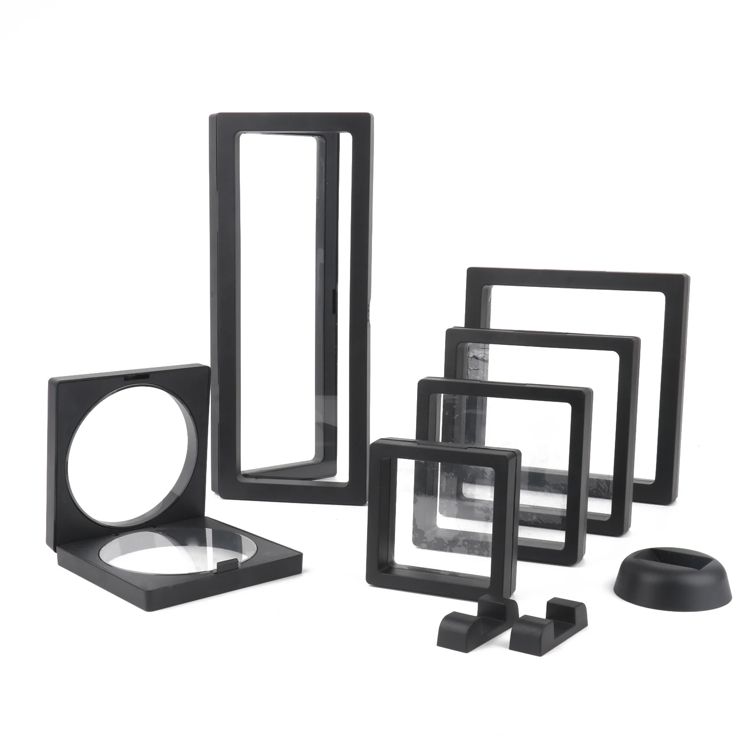 Black 3D Free Stand Suspension Floating Case Frame Membrane Display For ...