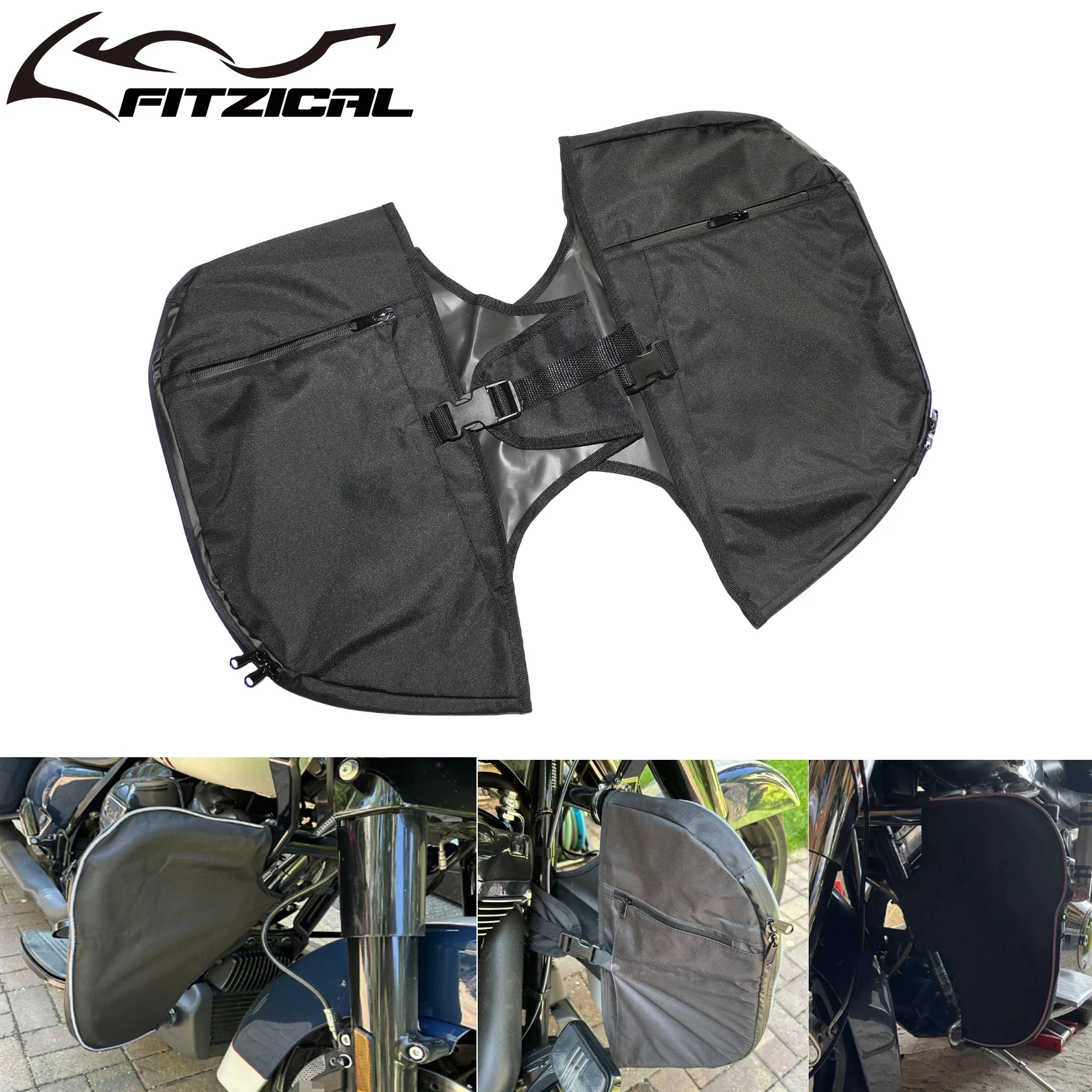 Motorcycle Leg Warmer Chaps Soft Lowers Black For Harley Touring ...