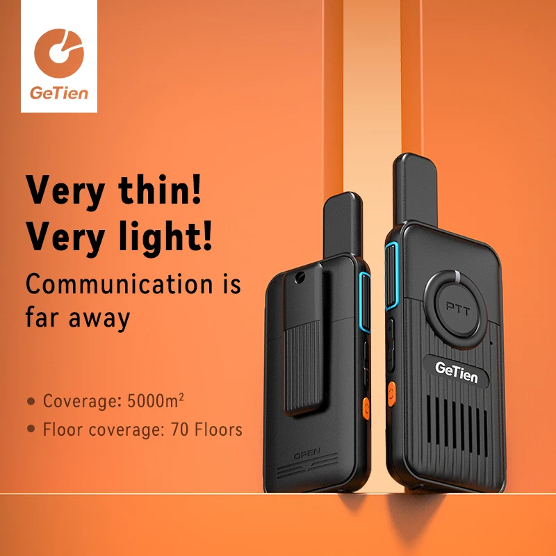 2 Pieces Included Walkie Talkie Mini USB Type C Two-way Radio Portable ...