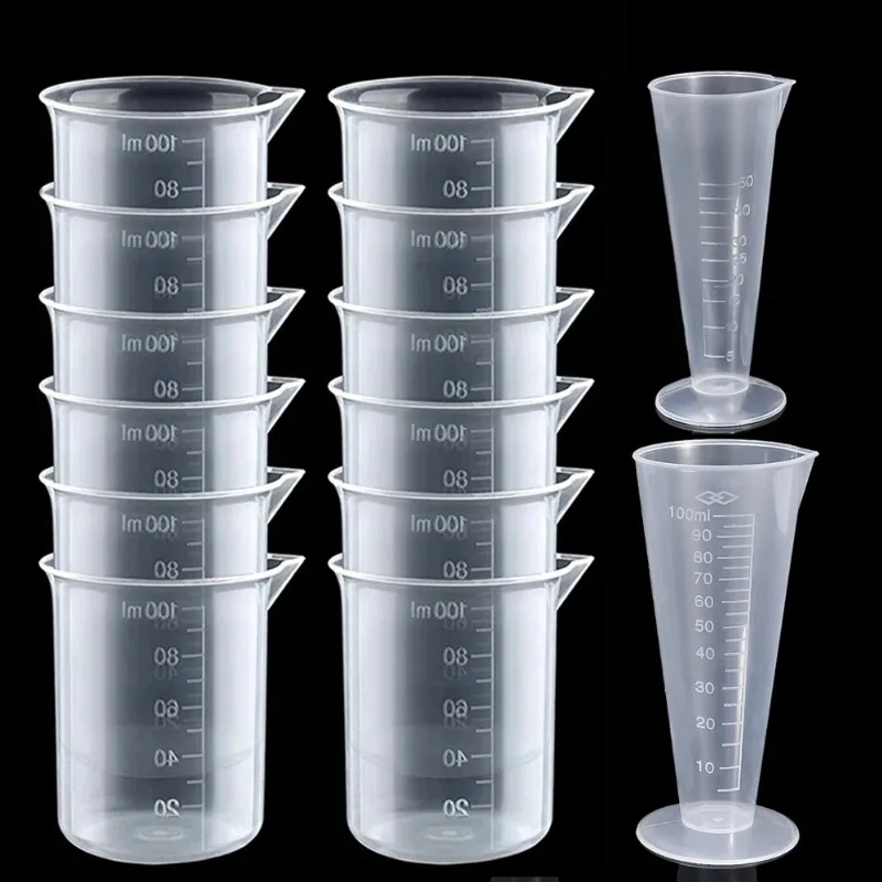 100ml-Measuring-Cup-Transparent-Scale-Plastic-Graduated-Measuring-Cups ...