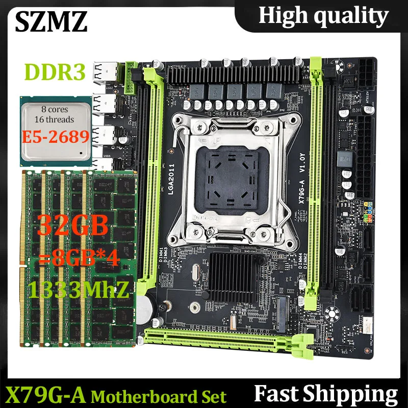 Placa base SZMZ X79 con CPU Xeon E5 2689, Kit combinado de Placa base ...
