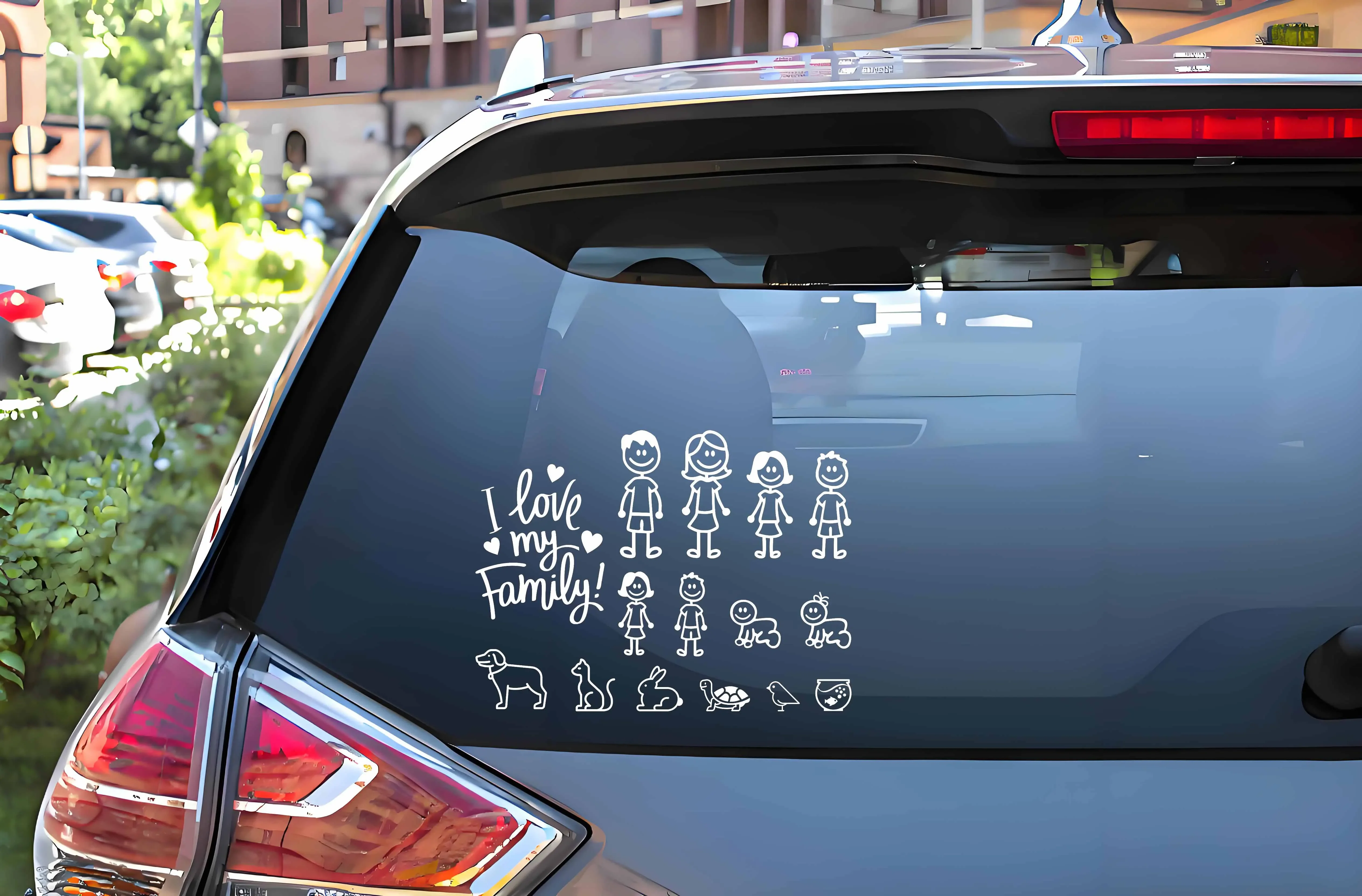 LYKX Interesting Family Automobiles Motorcycles Car Sticker Window ...