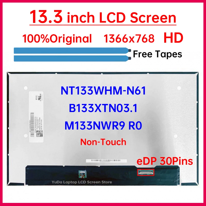 13-3-Inch-HD-Laptop-LCD-Screen-NT133WHM-N61-B133XTN03-1-M133NWR9-R0-For ...