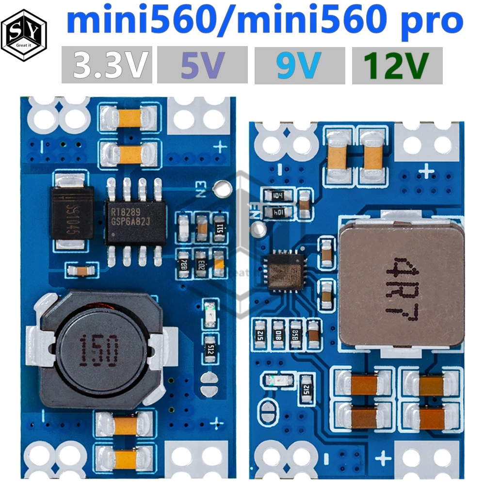 High Efficiency Output 3.3V 5V 9V 12V 5A mini560 Step Down DC-DC ...