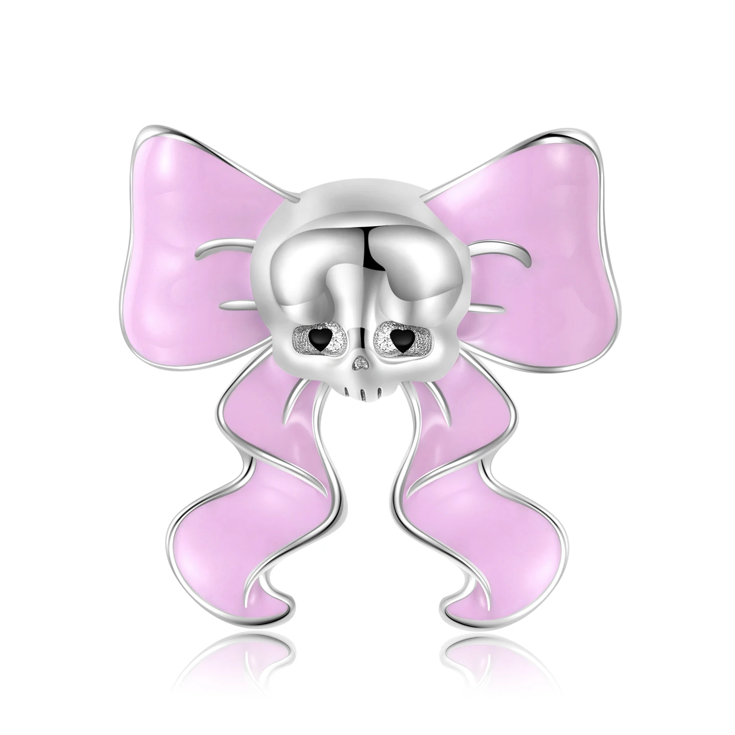 Jiuhao 925 Sterling Silver Valentine's Day Bowknot Heart Shaped Zircon ...