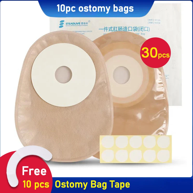 Free-10pc-Film-Tape-30pcs-lot-Closed-Colostomy-Bags-One-single-system ...