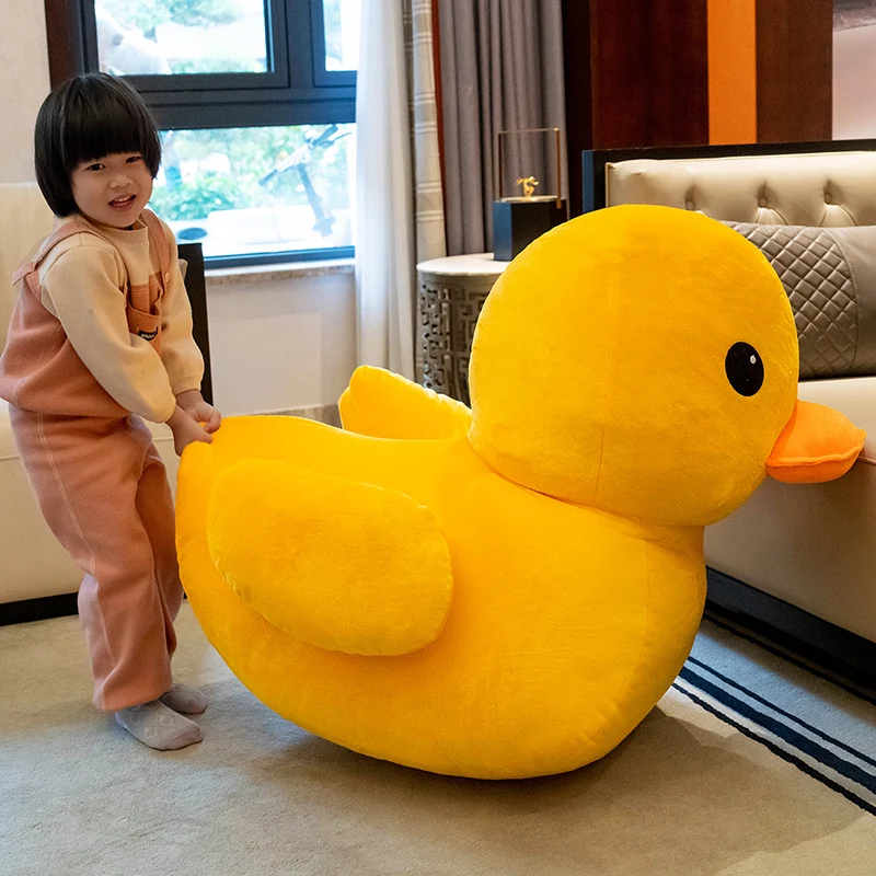 20-70cm-Big-Size-Yellow-Fluffy-Duck-Plush-Toys-Sleep-Pillow-Stuffed ...