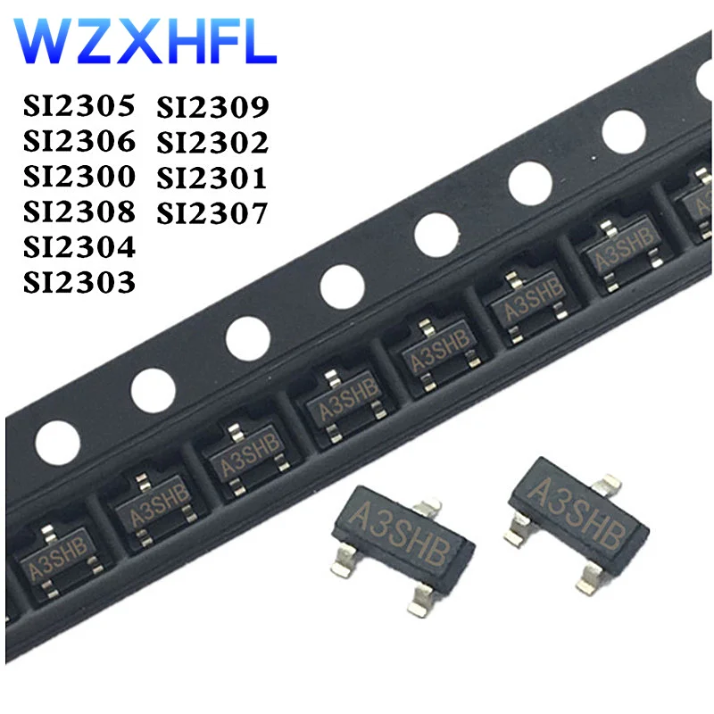 Transistor-de-efecto-de-campo-de-Canal-N-50-piezas-SI2302-SI2307-SI2301 ...