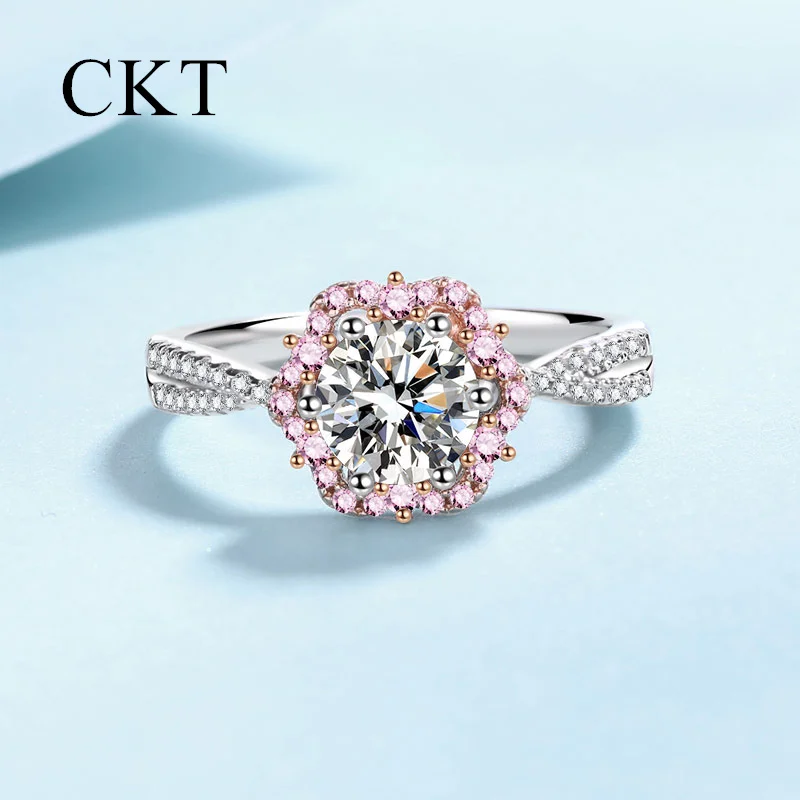 Anillos-de-moissanita-de-1-quilate-para-mujer-joyer-a-de-lujo-platino ...