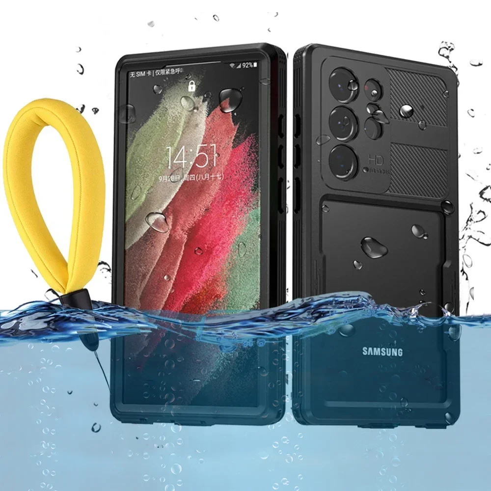 IP68 Full Sealed Transparent Waterproof Case For Samsung S25 S24 S23 ...