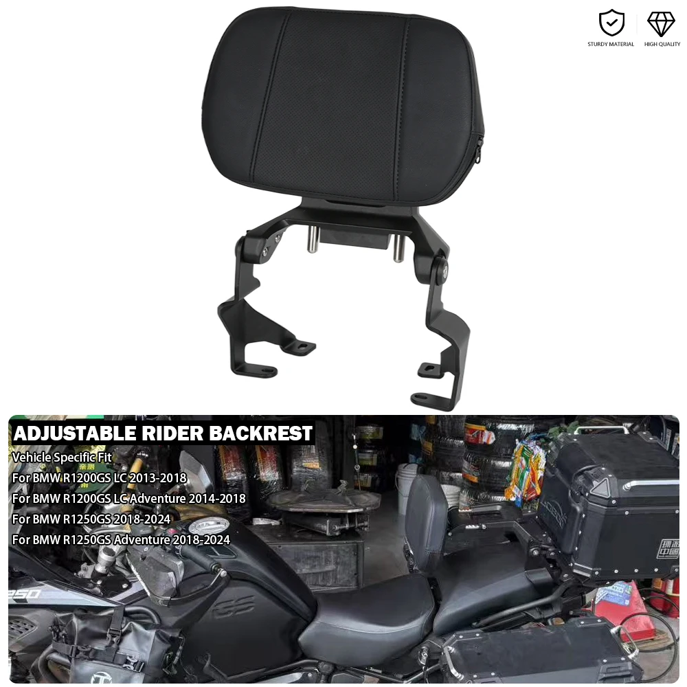 Adjustable Rider Backrest Driver Back Rest Pad Fit For BMW R 1250 GS ...