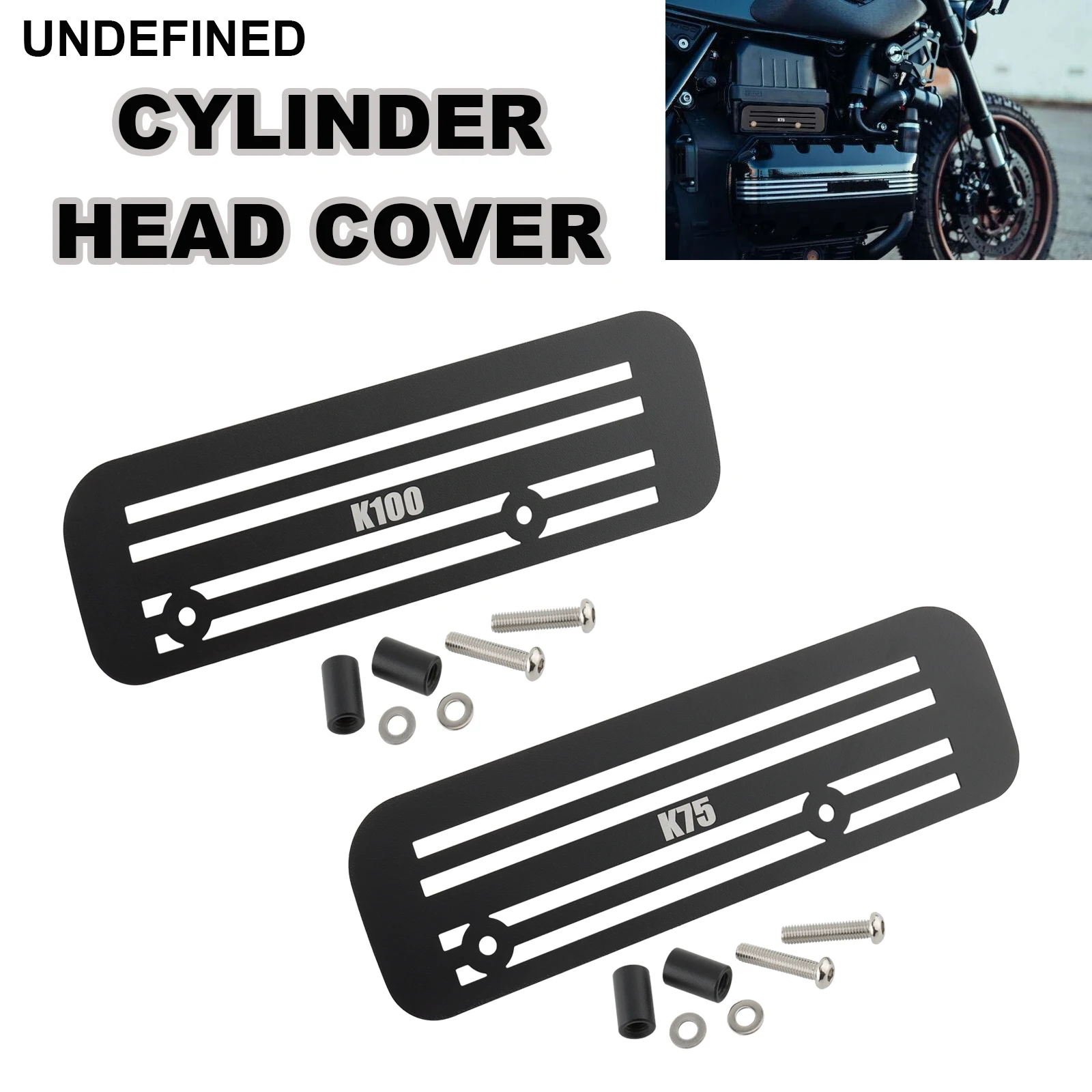 Motorcycle-Engine-Injector-Guard-Cylinder-Head-Cover-Black-For-BMW-K100 ...