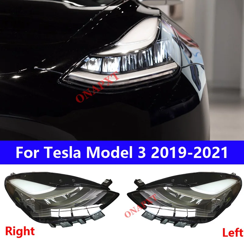 Car Front LED Headlight Assembly For Tesla Model 3 2019-2021 Daytime ...