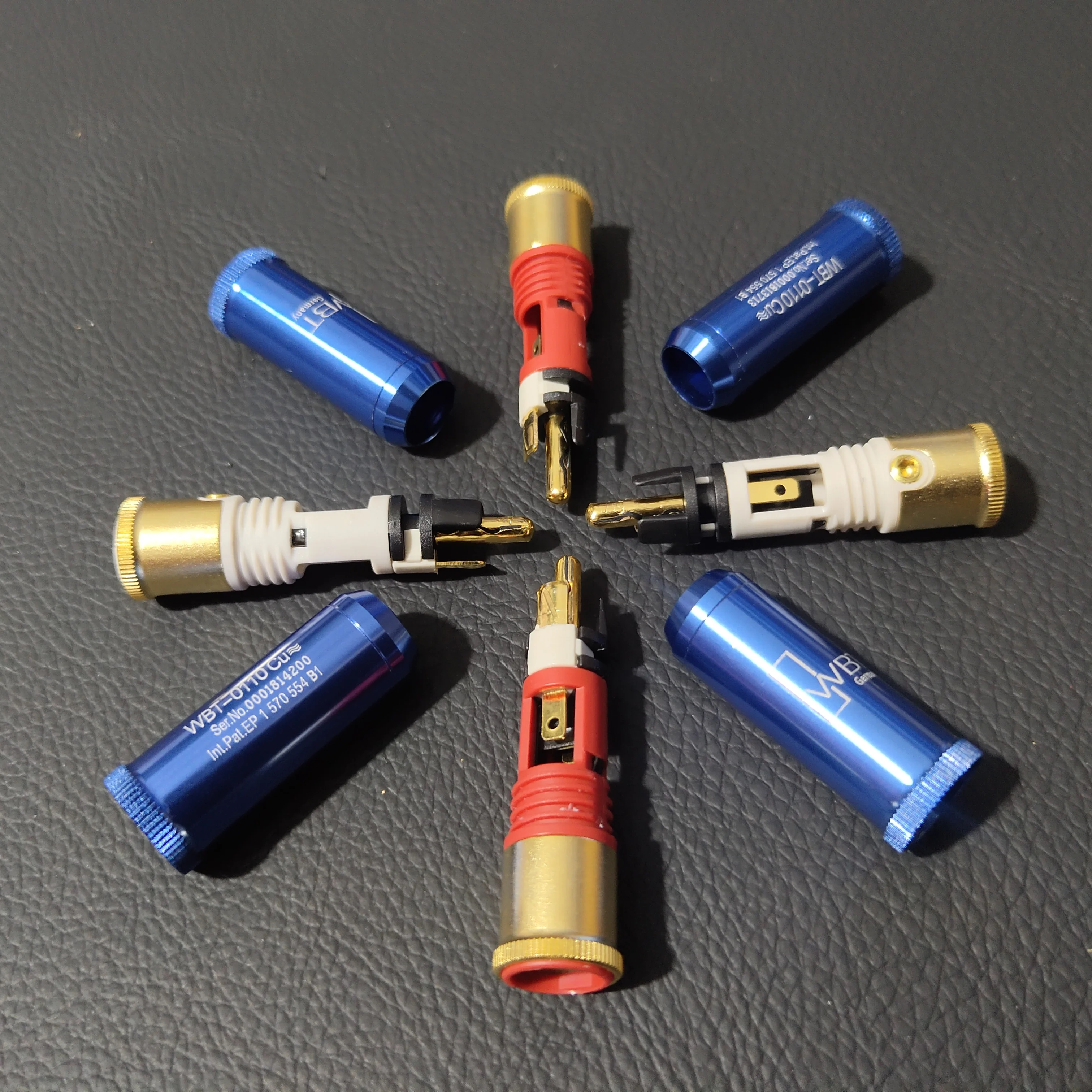Genuine Germany WBT-0110Cu Nextgen RCA connector plug Hi-End Hifi Gold ...