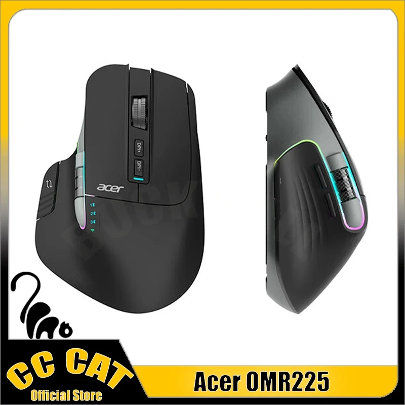 Acer OMR225 Bluetooth Wireless Mouse – Dual Scroll, Ergonomic Design, 3 ...