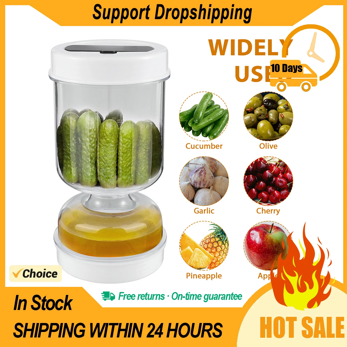 Glass-Pickle-Jar-with-Strainer-Flip-Hourglass-Container-Upside-Down ...
