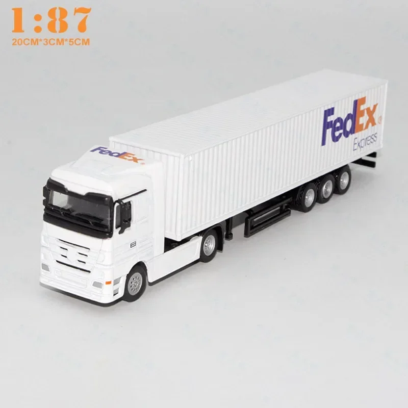 Diecast-1-87-Scale-Simulation-Replica-FedEx-Container-Truck-Transporter ...
