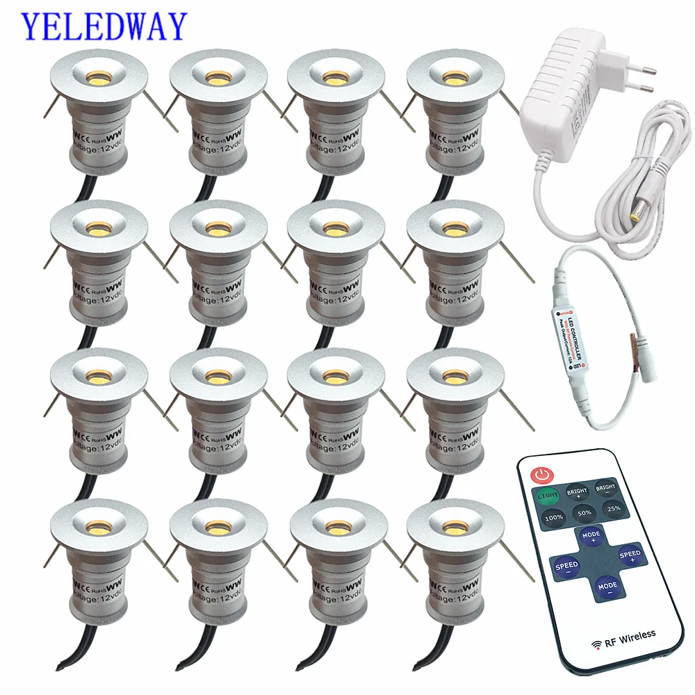 Mini Downlight LED 12V Stainless Steel 1W Embedded Spotlight Kitchen ...