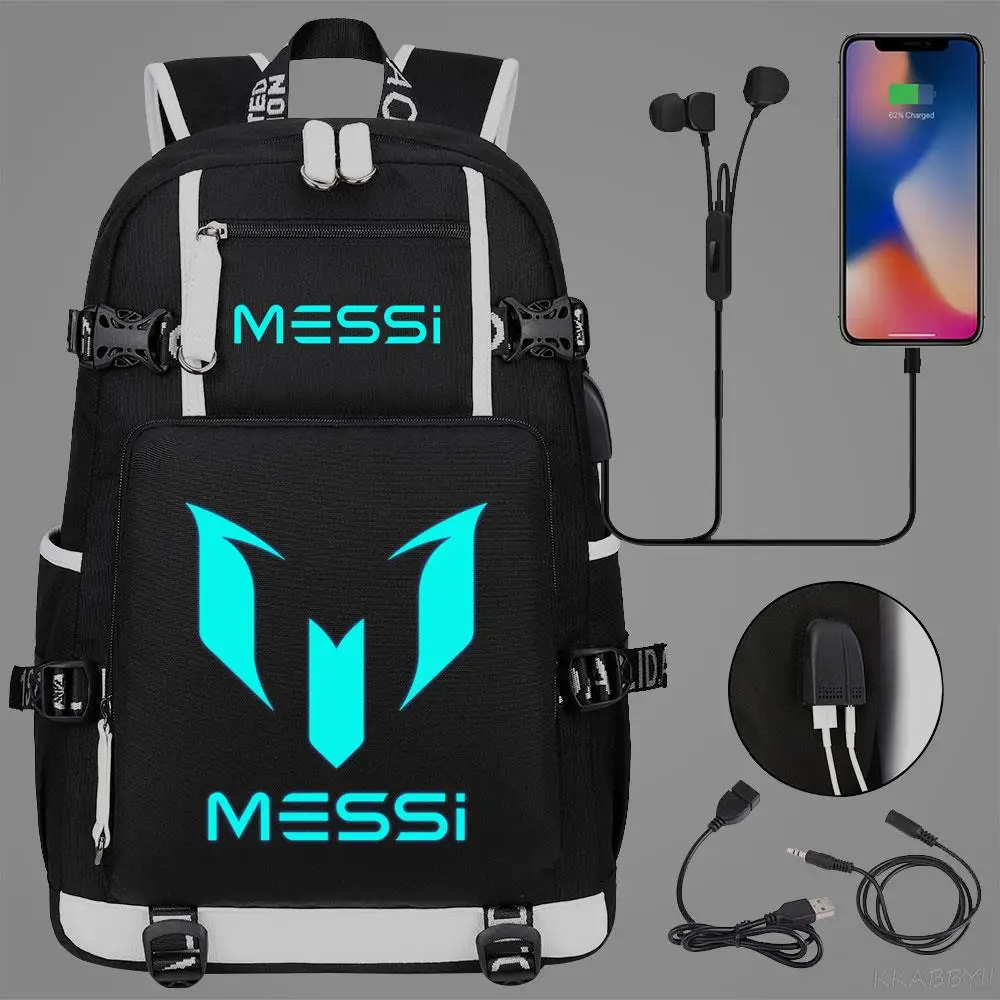 Messi-Backpack-Laptop-Women-Men-USB-Travel-Backpack-Teens-Oxford ...