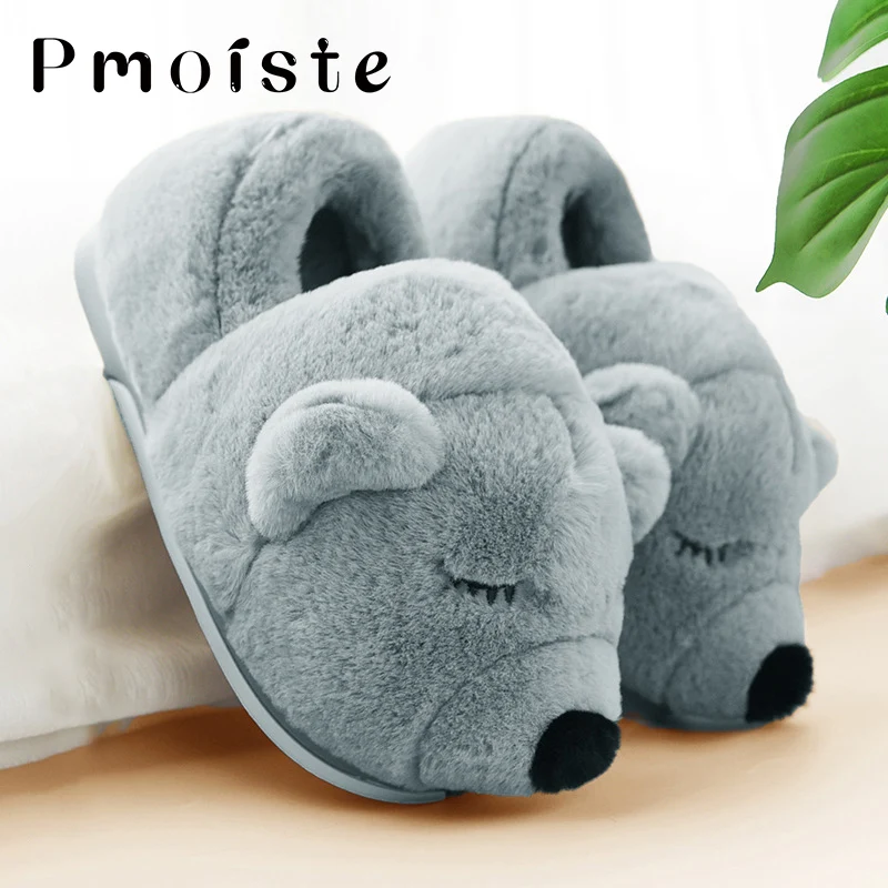 Women-Home-Slippers-Soft-Warm-Plush-Bear-Slippers-Women-Indoor-Platform ...