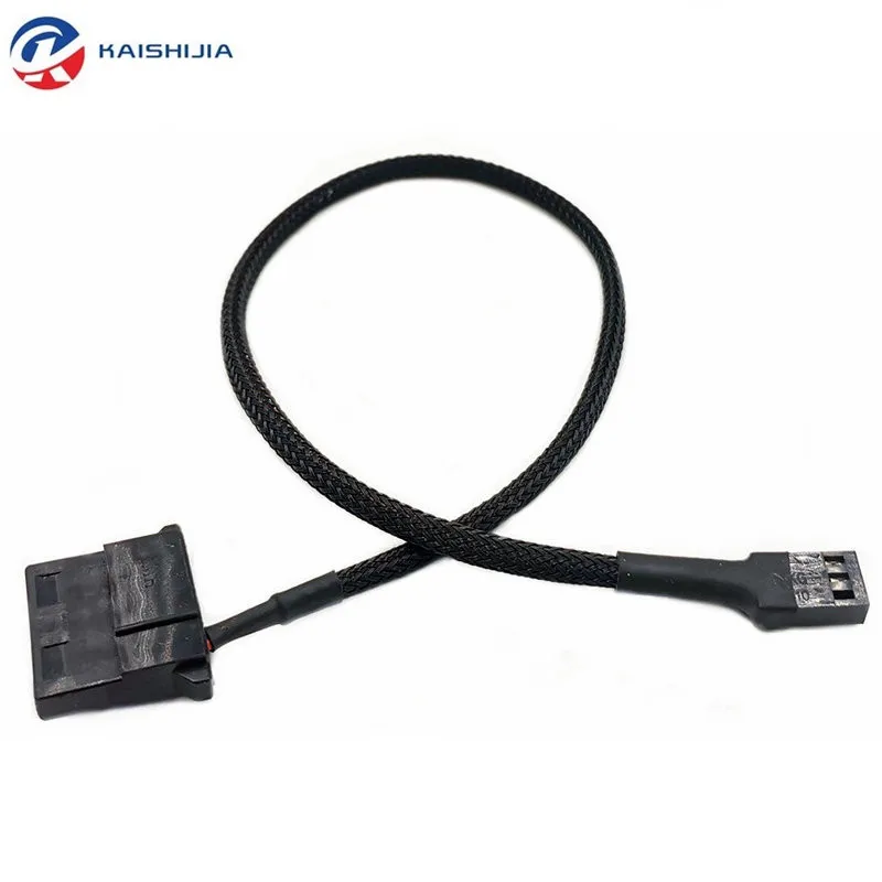 Premium 30cm 12V 3-Pin PWM Fan Header to IDE Molex 4Pin Power Adapter ...