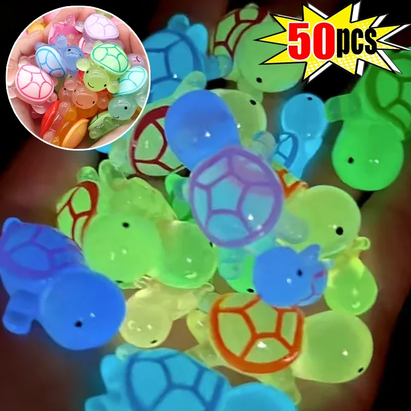Mini-Luminous-Turtle-Figurines-Micro-Landscape-Resin-Crafts-Glowing ...