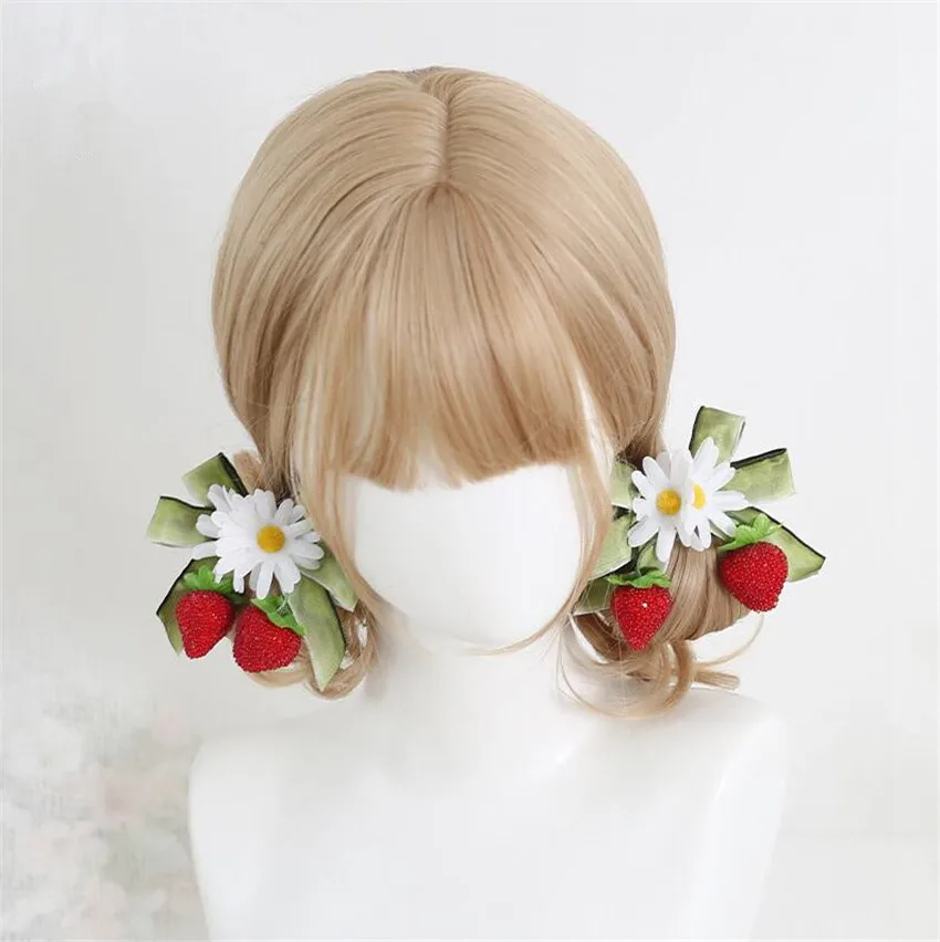 Berry-Strawberry-Sweet-Lolita-Kawaii-Butterfly-Hair-Pin-Daisy-Flower ...